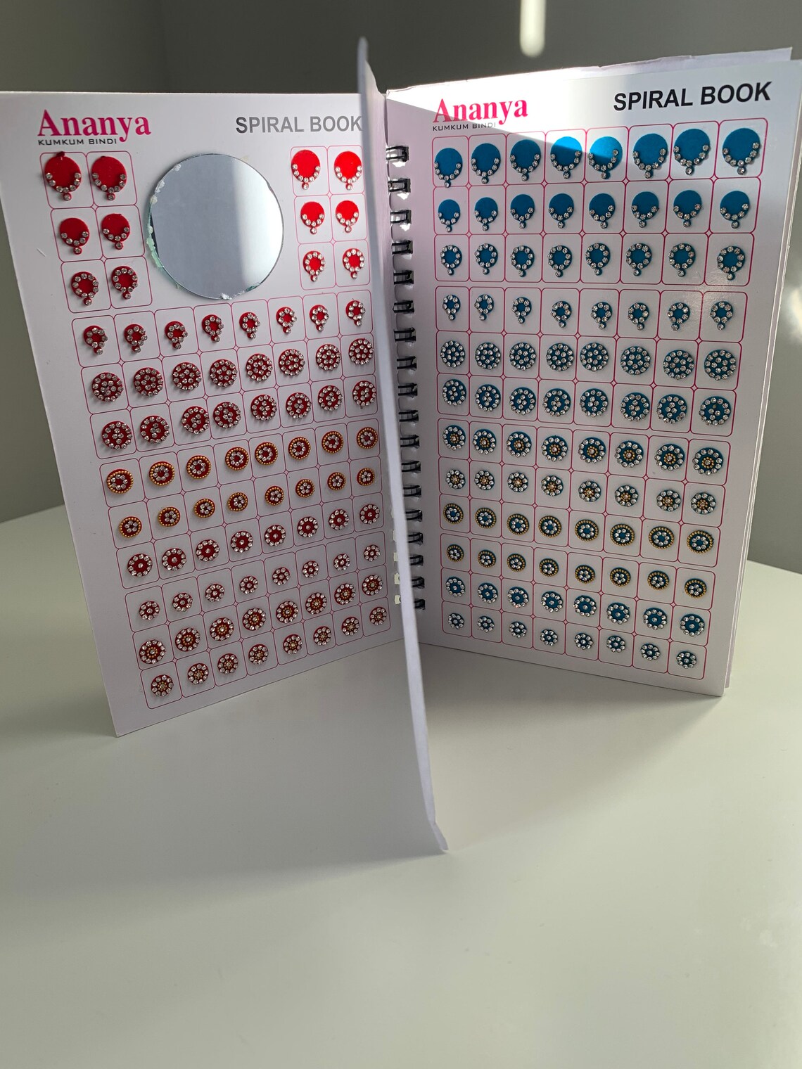 Asian/indian Multicoloured Bindi Book With Gemstones and Plain - Etsy ...