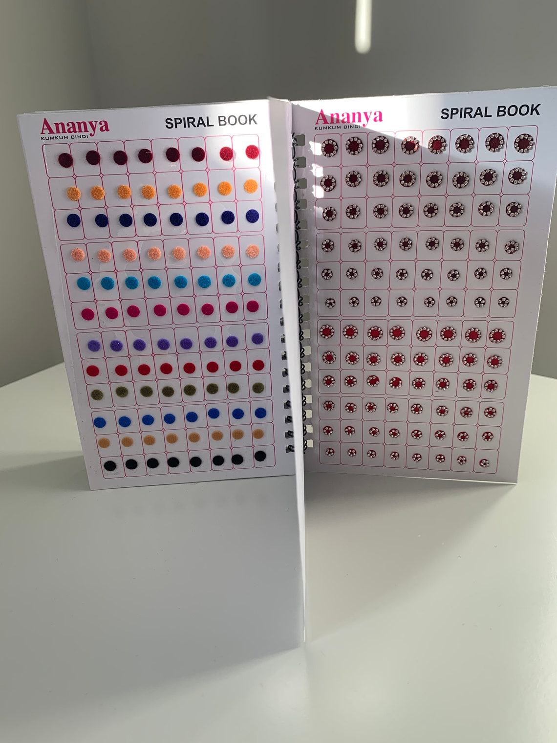 Asian/indian Multicoloured Bindi Book With Gemstones and Plain | Etsy