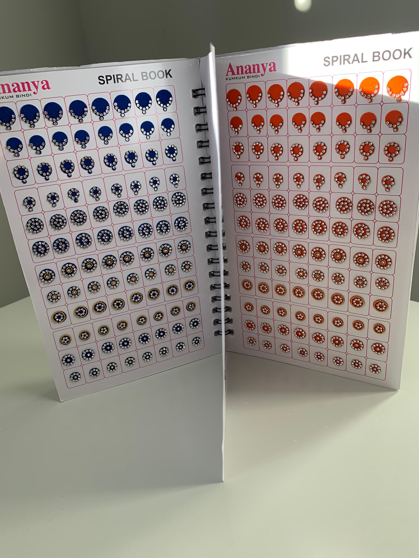 Asian/indian Multicoloured Bindi Book With Gemstones and Plain | Etsy