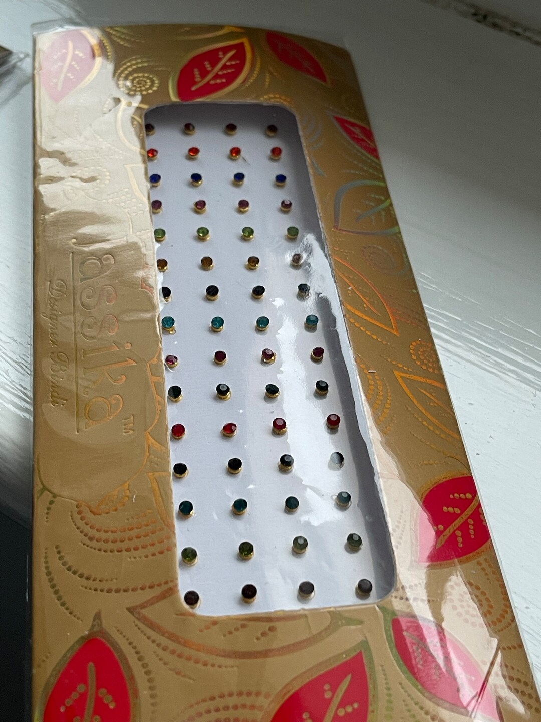 Indian/asian Small Multi -coloured Round Stick on Bindi Packs. Small Multicoloured Bindi, Small ...