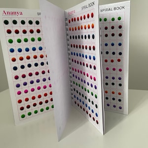 Asian/indian Multicoloured Bindi Book With Gemstones and Plain Velvet. Bindi Booklet With 960 ...