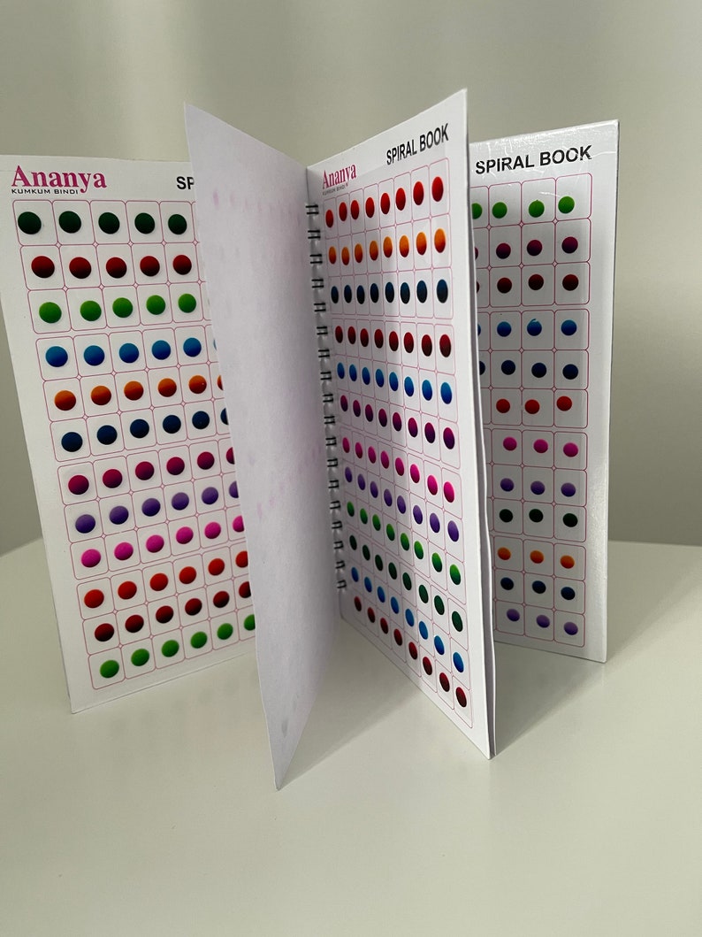 Asian/indian Multicoloured Bindi Book With Gemstones and Plain | Etsy