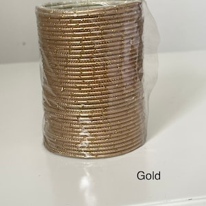Plain Gold Dot Metal Bangles in 36 Pack. Choora or Choori Set - Etsy