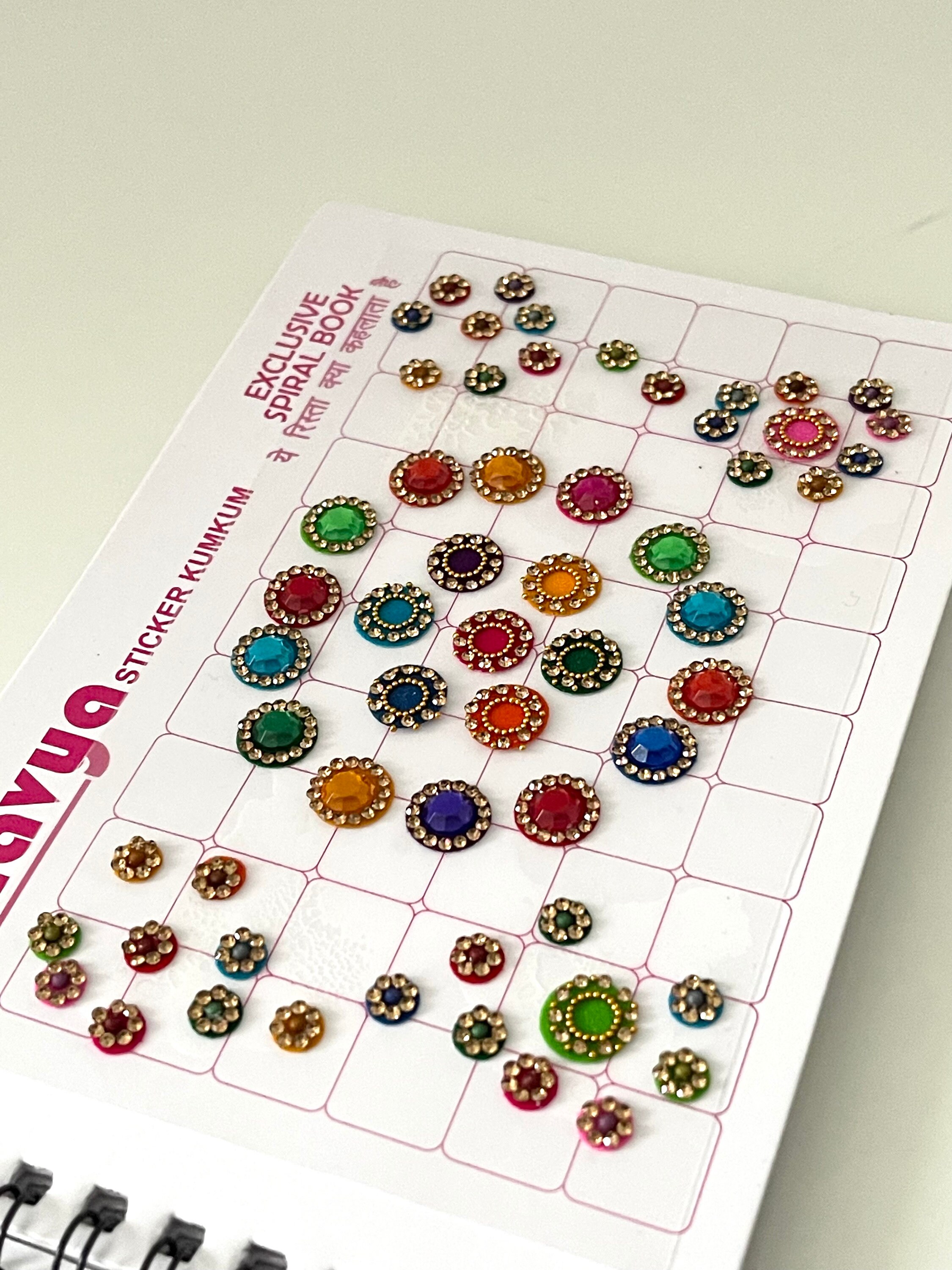 Indian/asian 300 All Shape and Sizes Bindi Books With Gold Stones ...