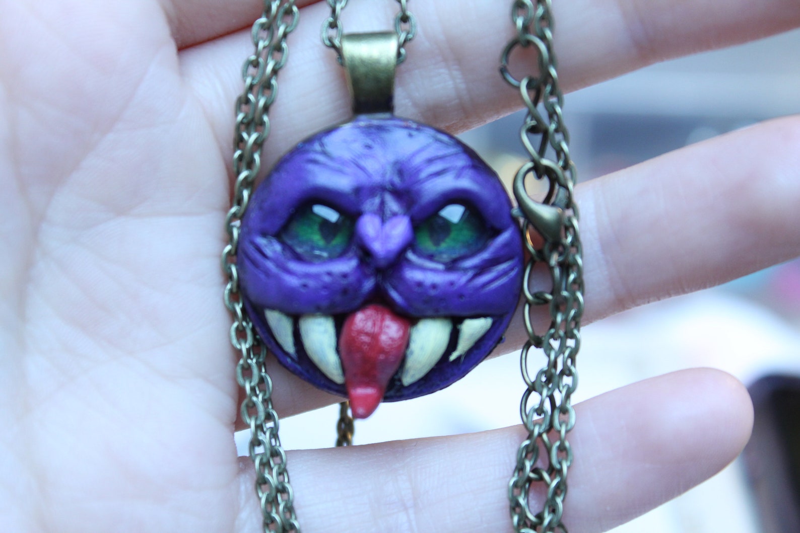Purple Demon Monster Necklace Handcrafted One of a Kind - Etsy