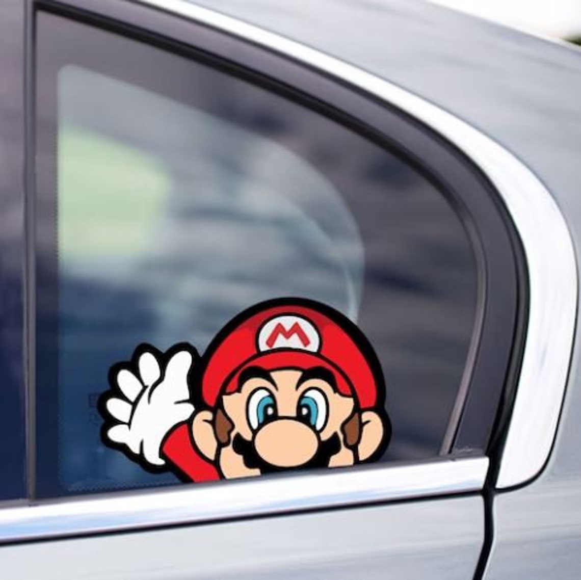 Mario Peeking Peekers Peekabo Bumper Window Vinyl Decal Anime Cartoon ...