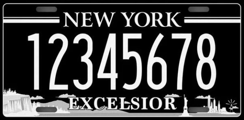Personalized Blacked-out New York Excelsior Novelty License Plate ...