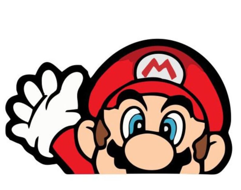Mario Peeking Peekers Peekabo Bumper Window Vinyl Decal Anime Cartoon ...