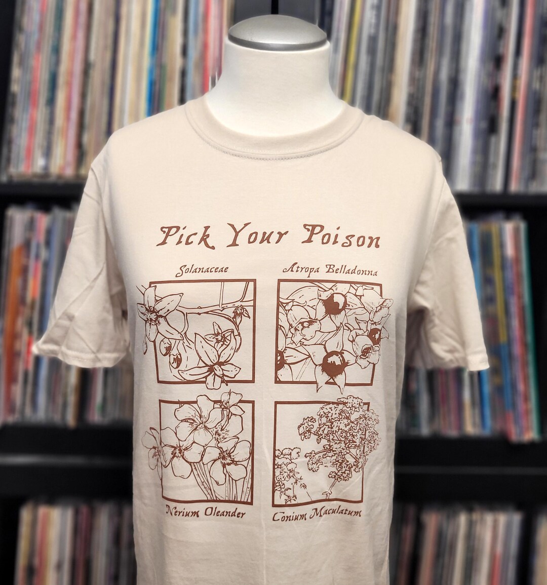CHEAP Misprint! - Pick Your Poison | Spooky Goth Shirt | Herbology ...