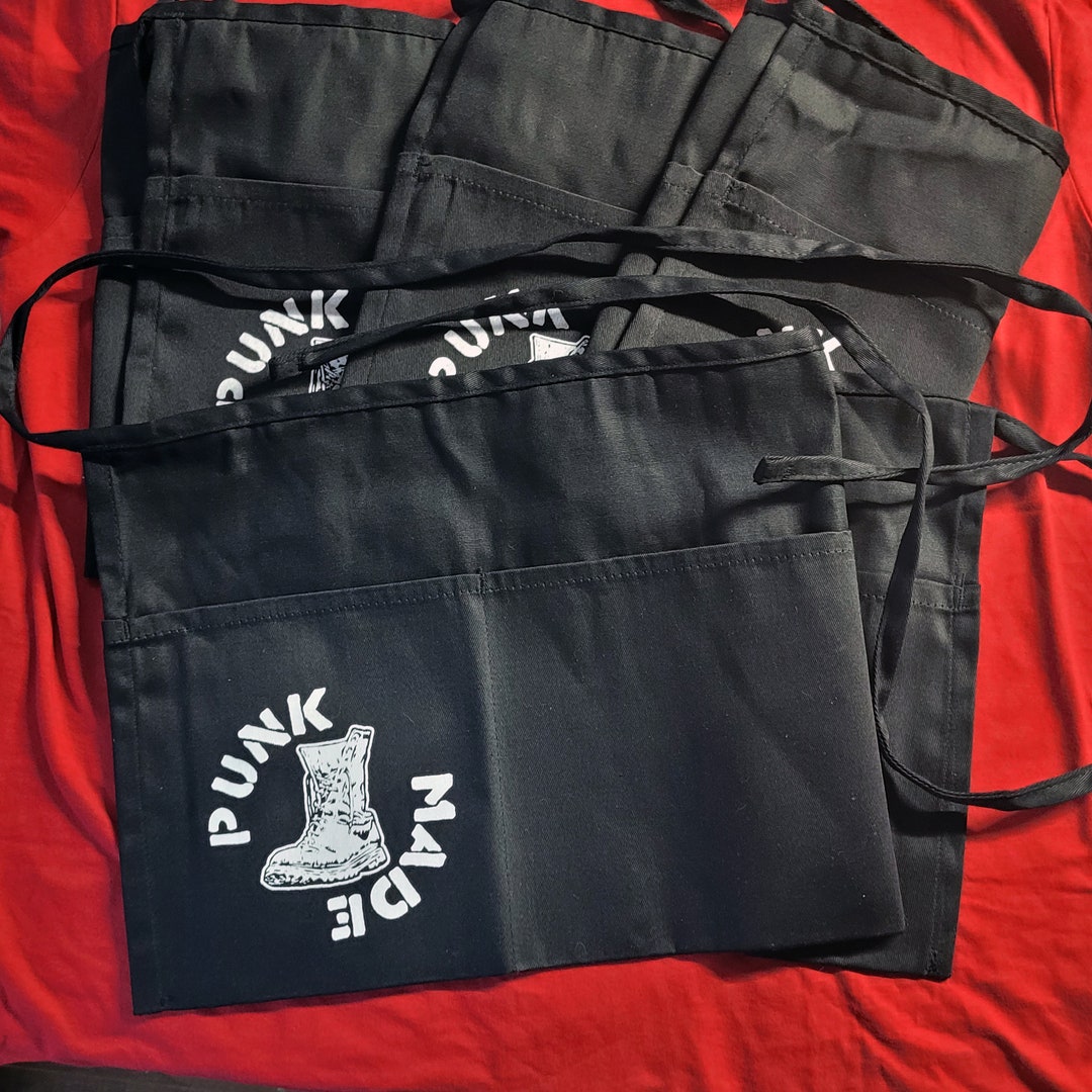 Punk Made Utility Apron: Combat Boot Print Waist Apron - Etsy