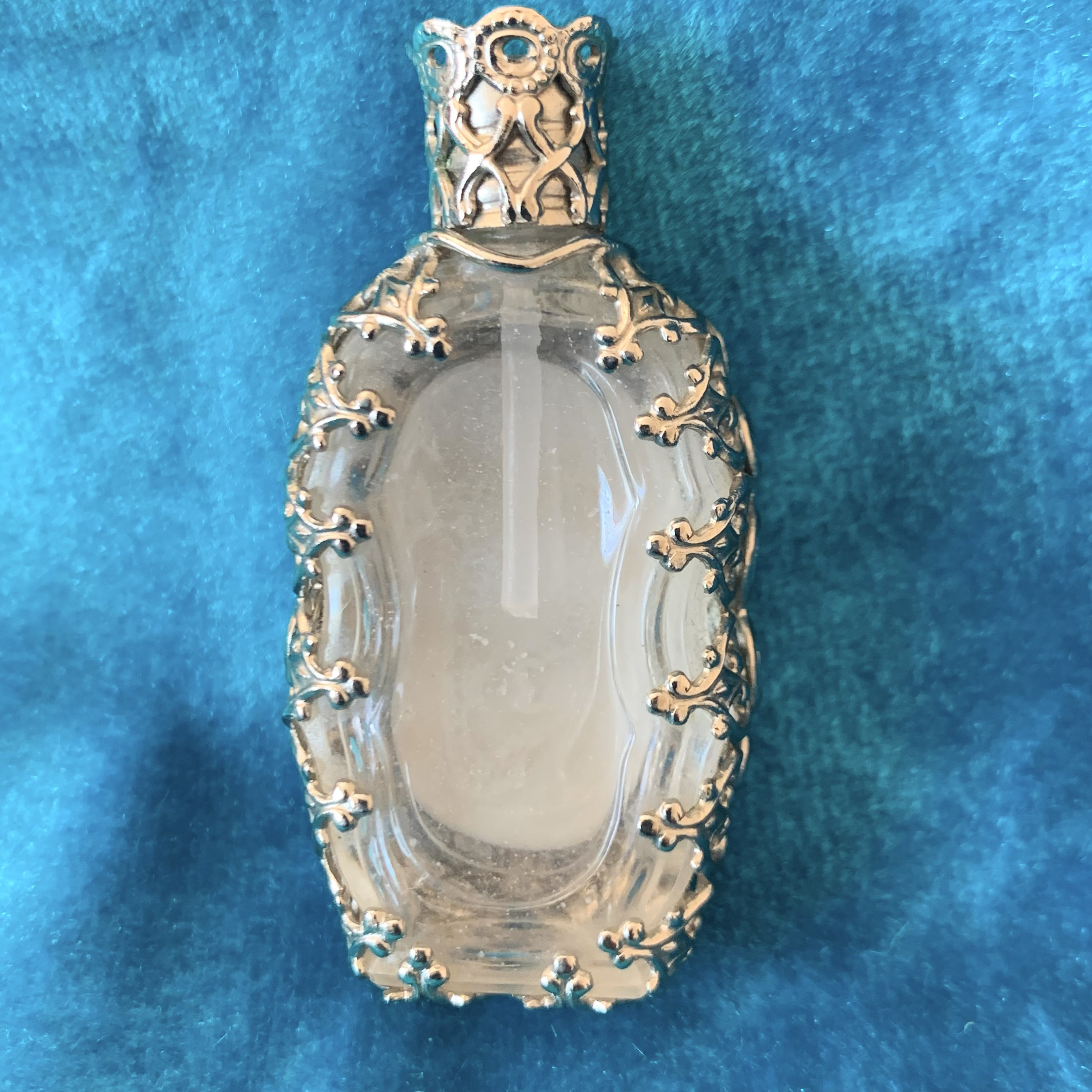 Vintage Mini Filigree Glass Perfume Bottle Man Woman Courtship Scene - Etsy