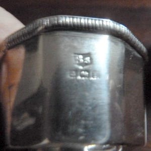 PAIR TEN Sided English Sterling Salts With Original Cobalt Liners C ...