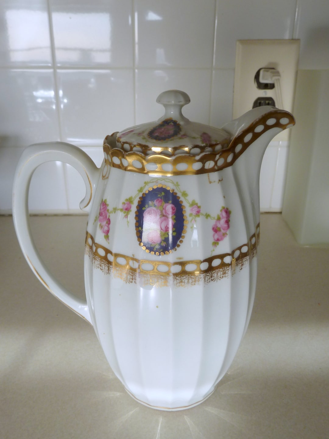 Stunning German Porcelain Chocolate Pot C. 1890 - Etsy
