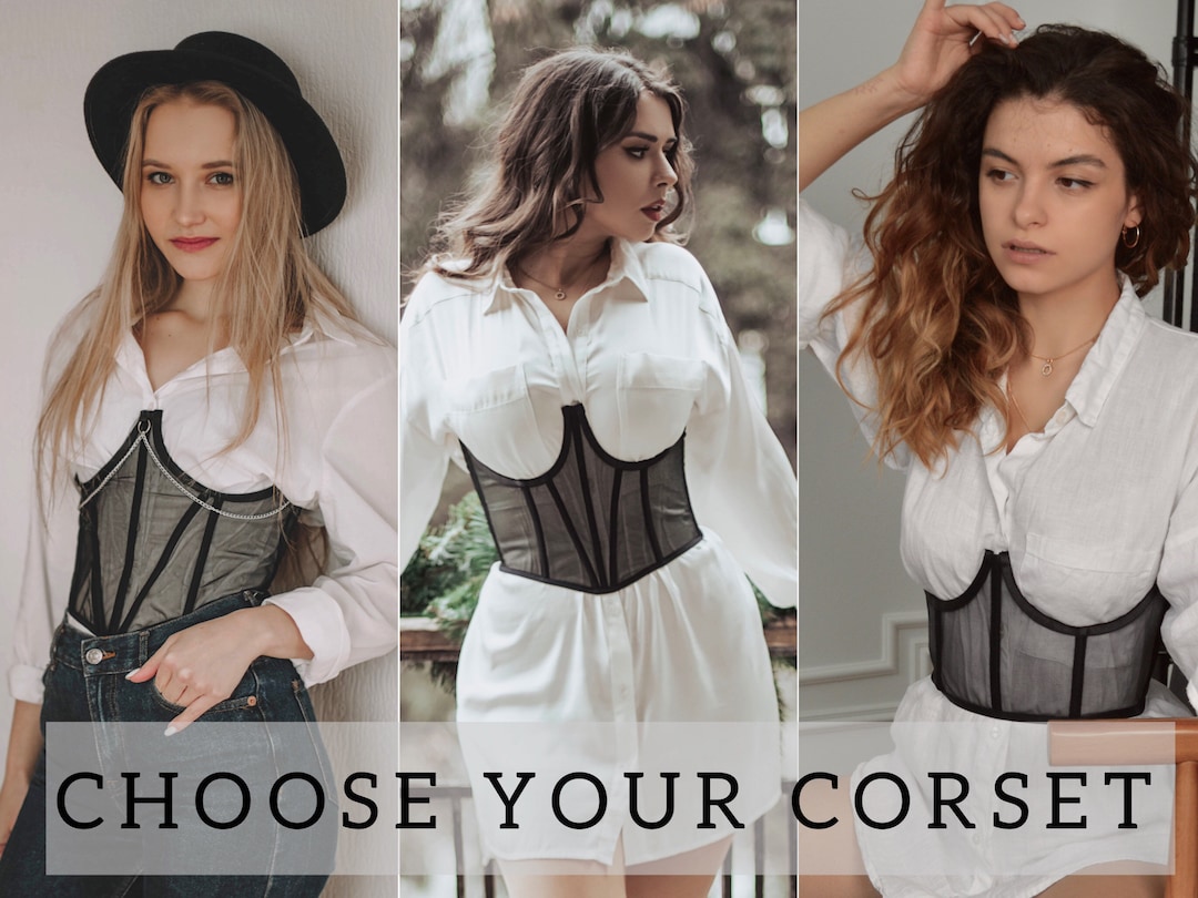 Corset Open Crotch Lingerie Underbust Corset Cupless Bra Open - Etsy