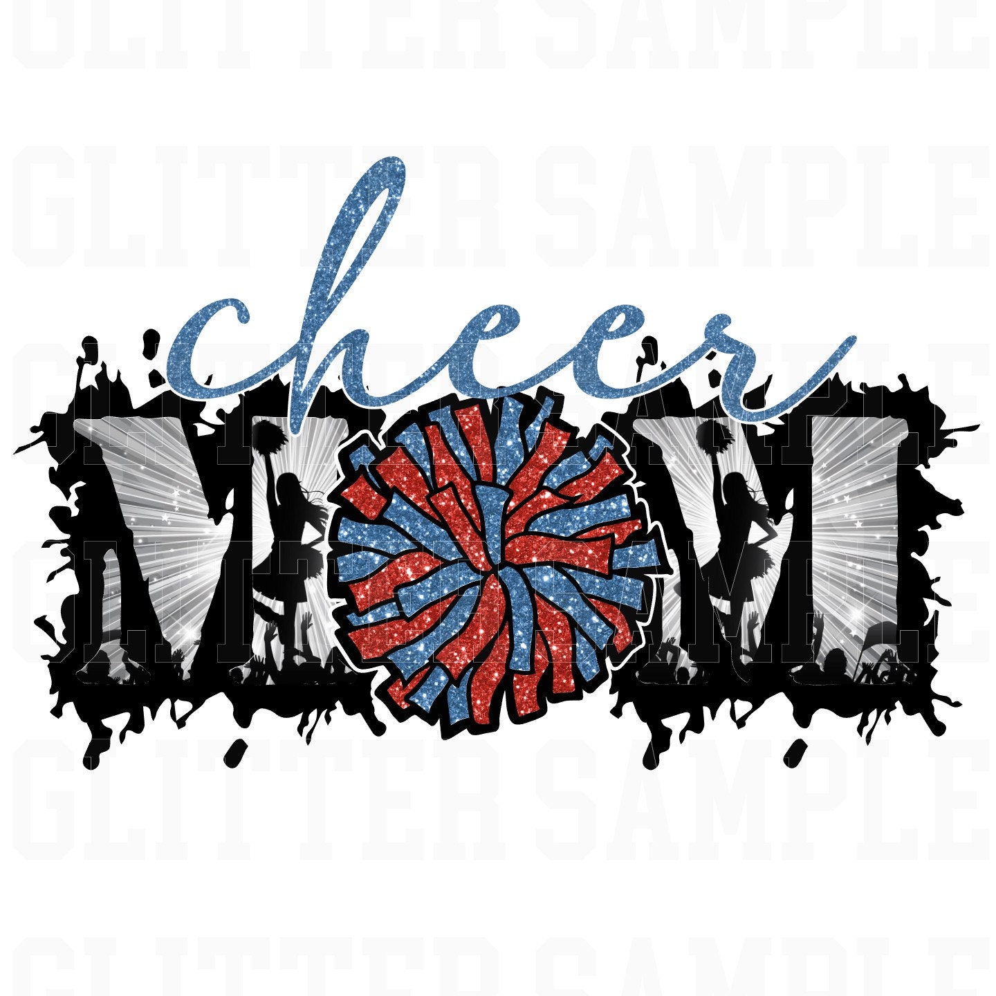 GLITTER CHEER MOM Svg & Png Sublimation File. - Etsy