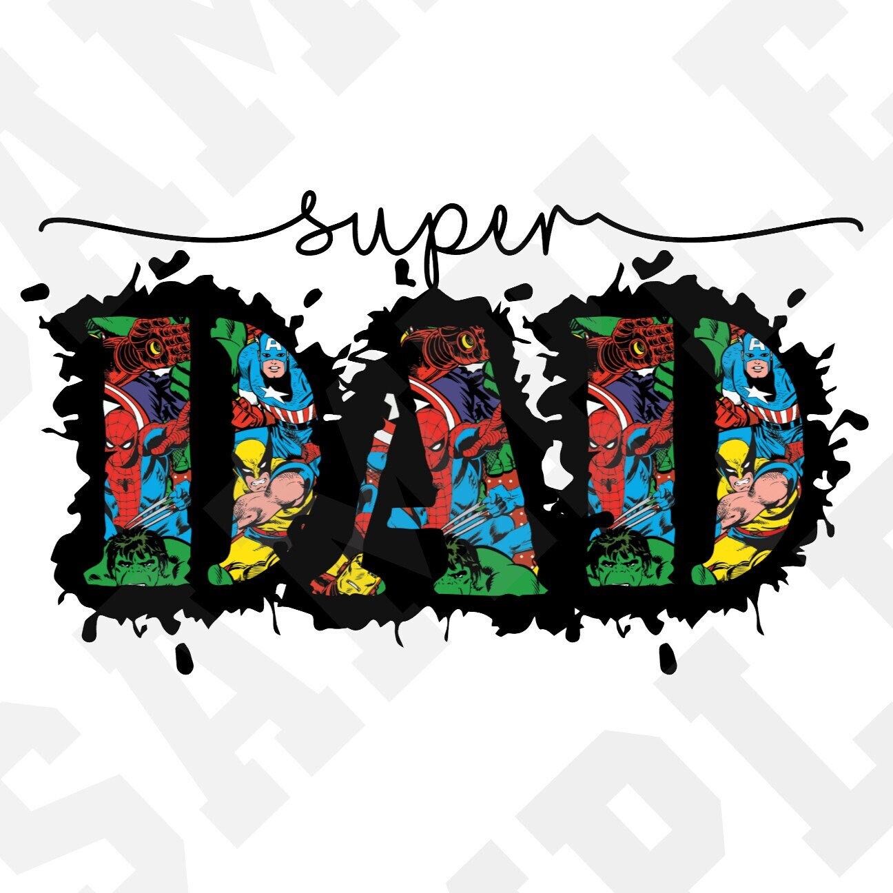 SVG PNG and JPG Dad Marvel Brother Marvel Superhero Marvel - Etsy