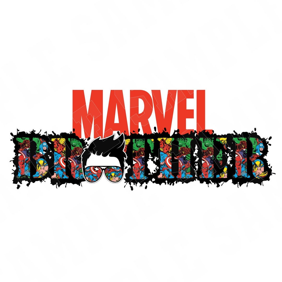SVG PNG and JPG Marvel Brother, Marvel, Superhero, Marvel Birthday ...