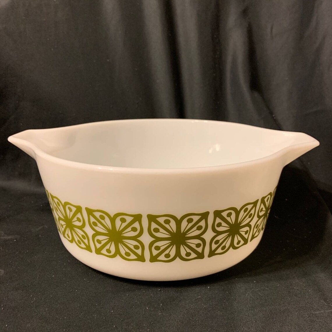 Pyrex Verde Square Flower 475-B 2 1/2 Qt Glass Bowl | Etsy
