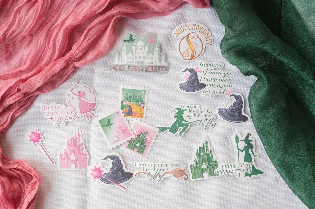 Wicked Movie Inspired Water Resistant Shiny or Holographic Stickers ...