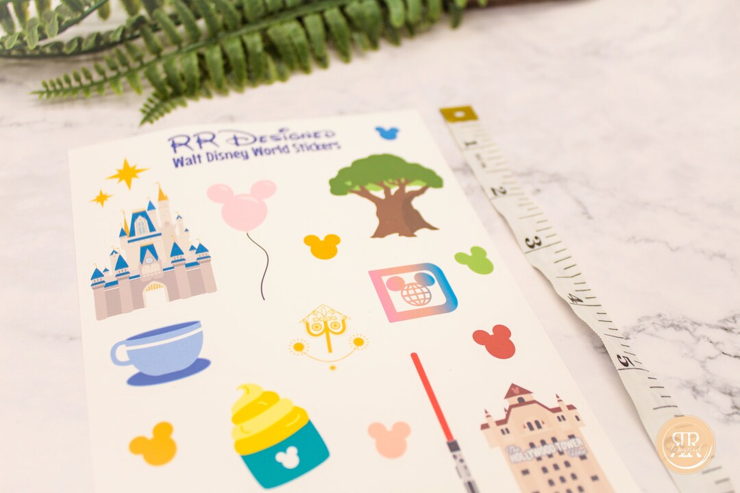 Walt Disney World Sticker Sheet RR Studio Designs - Etsy