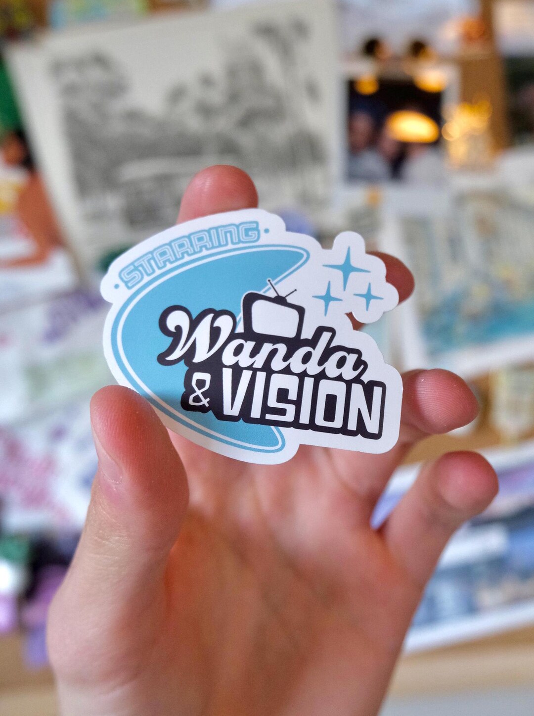 2.75" Wanda & Vision 50s Inspired Water Resistant Shiny or Holographic ...