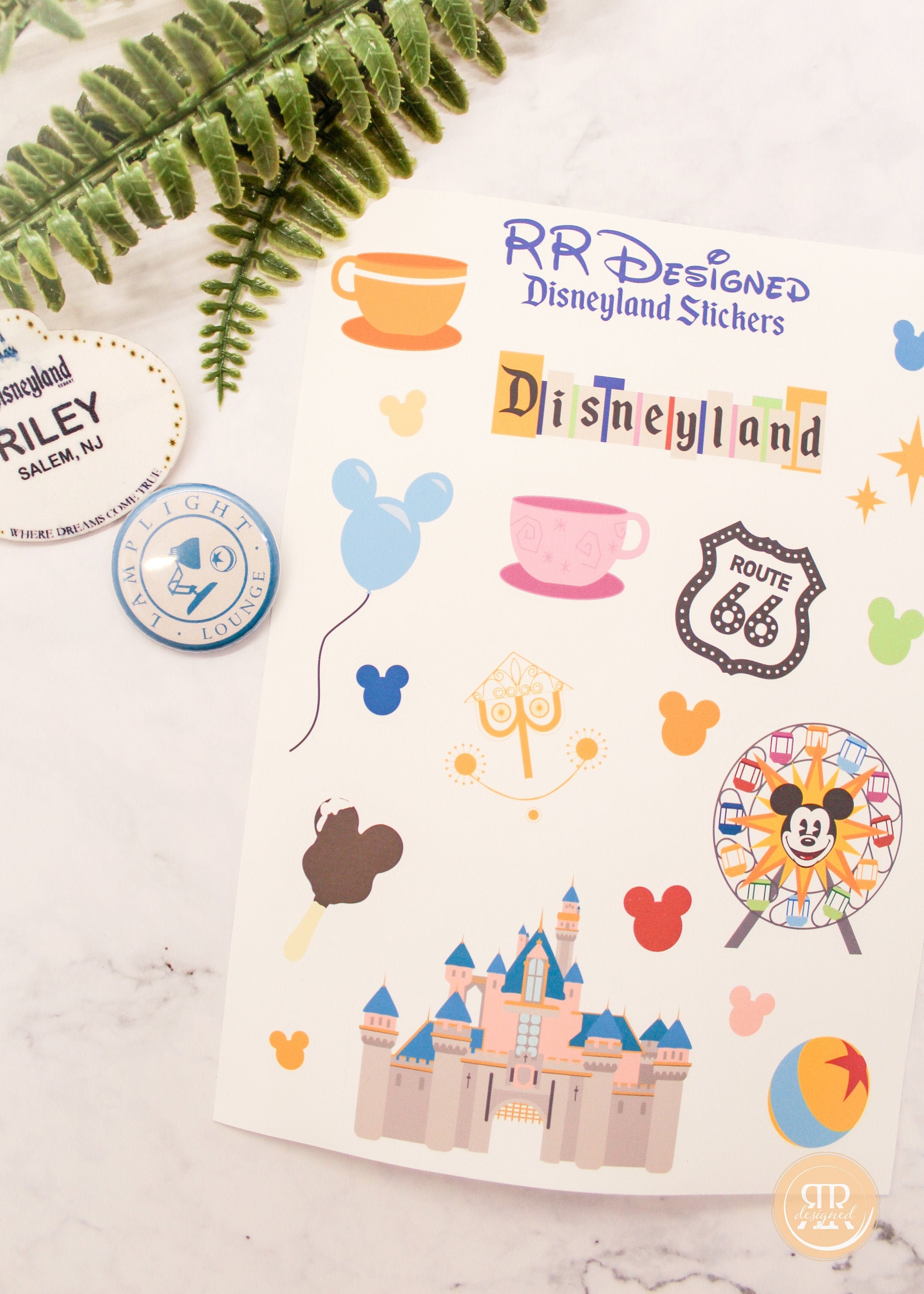 Disneyland Waterproof Sticker Sheet Rrdesigned/rr Studio - Etsy