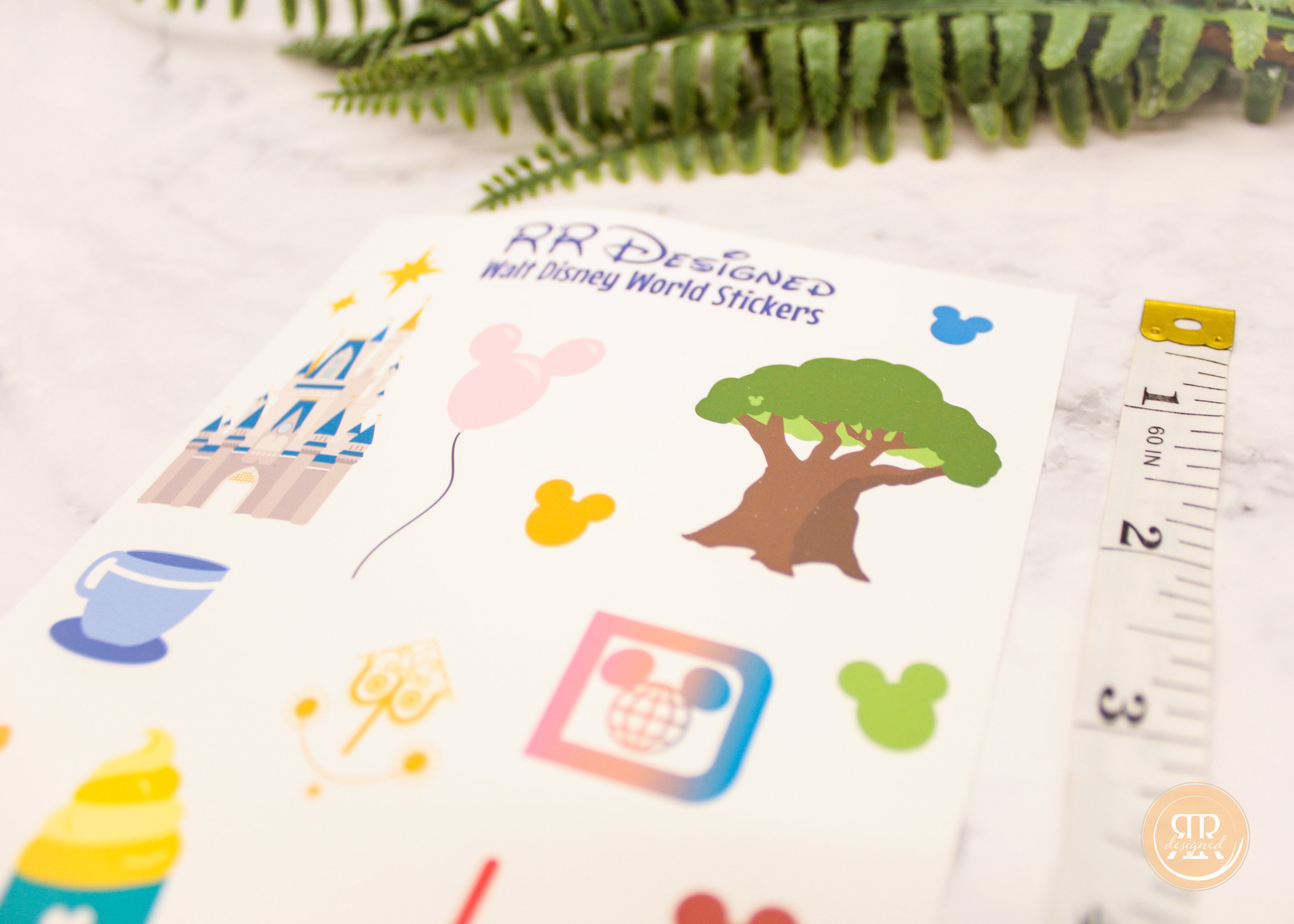 Walt Disney World Sticker Sheet RR Studio Designs - Etsy