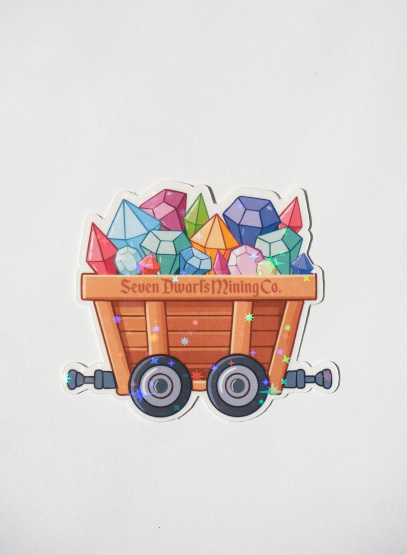 Seven Dwarfs Mining Co. Mine Cart Sticker | Snow White & the Seven ...