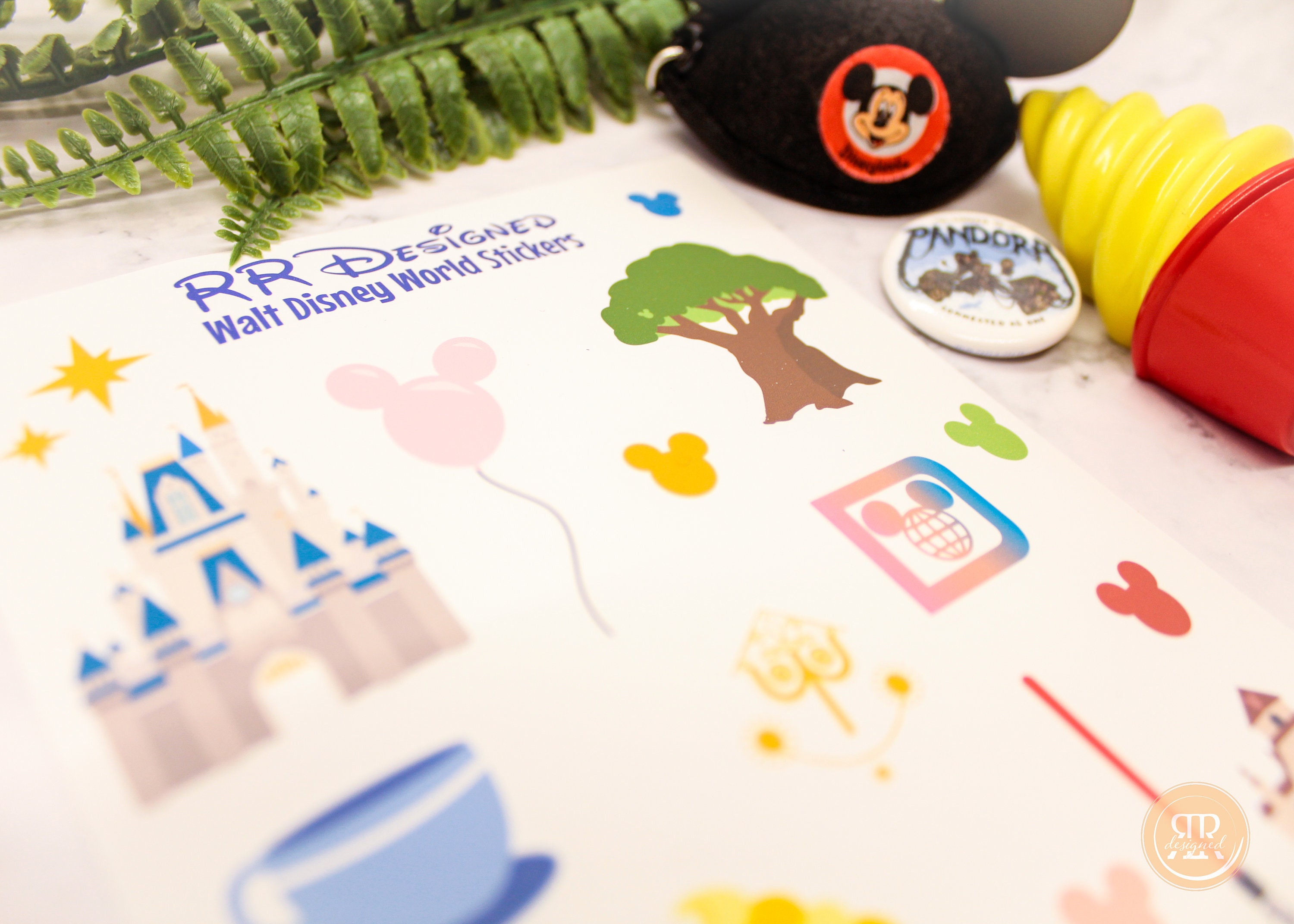 Walt Disney World Sticker Sheet RR Studio Designs - Etsy
