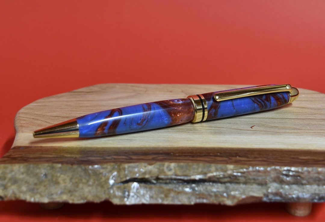 Hand Turned European Round Top Pen - Etsy