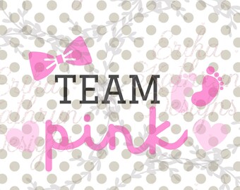 Team Pink SVG Personal or Commercial Use Fun Design for | Etsy
