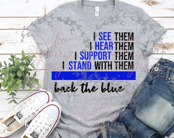 Back the Blue SVG Support Law Enforcement - Etsy