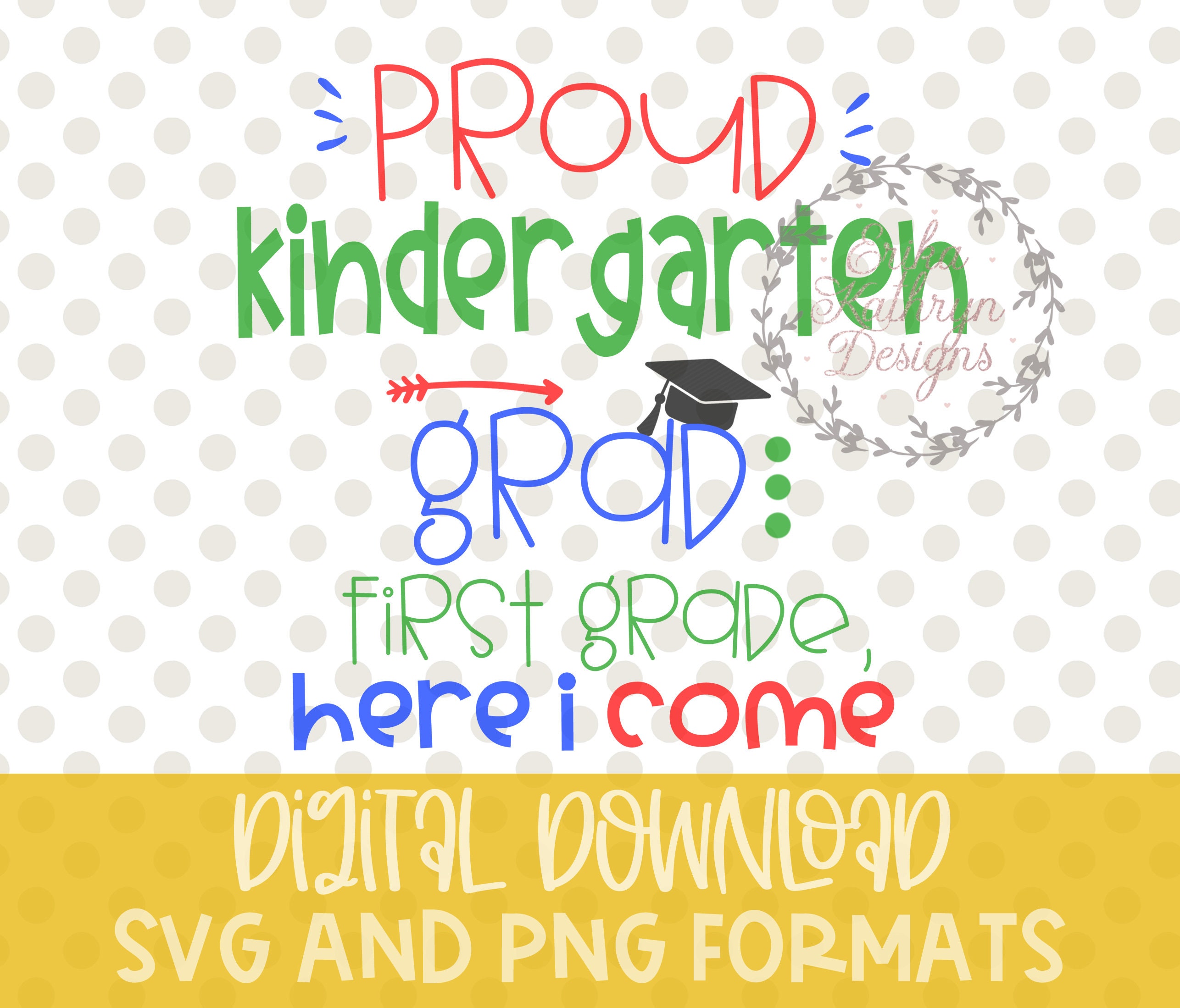 Kindergarten Grad SVG Fun Design for the Kindergarten - Etsy