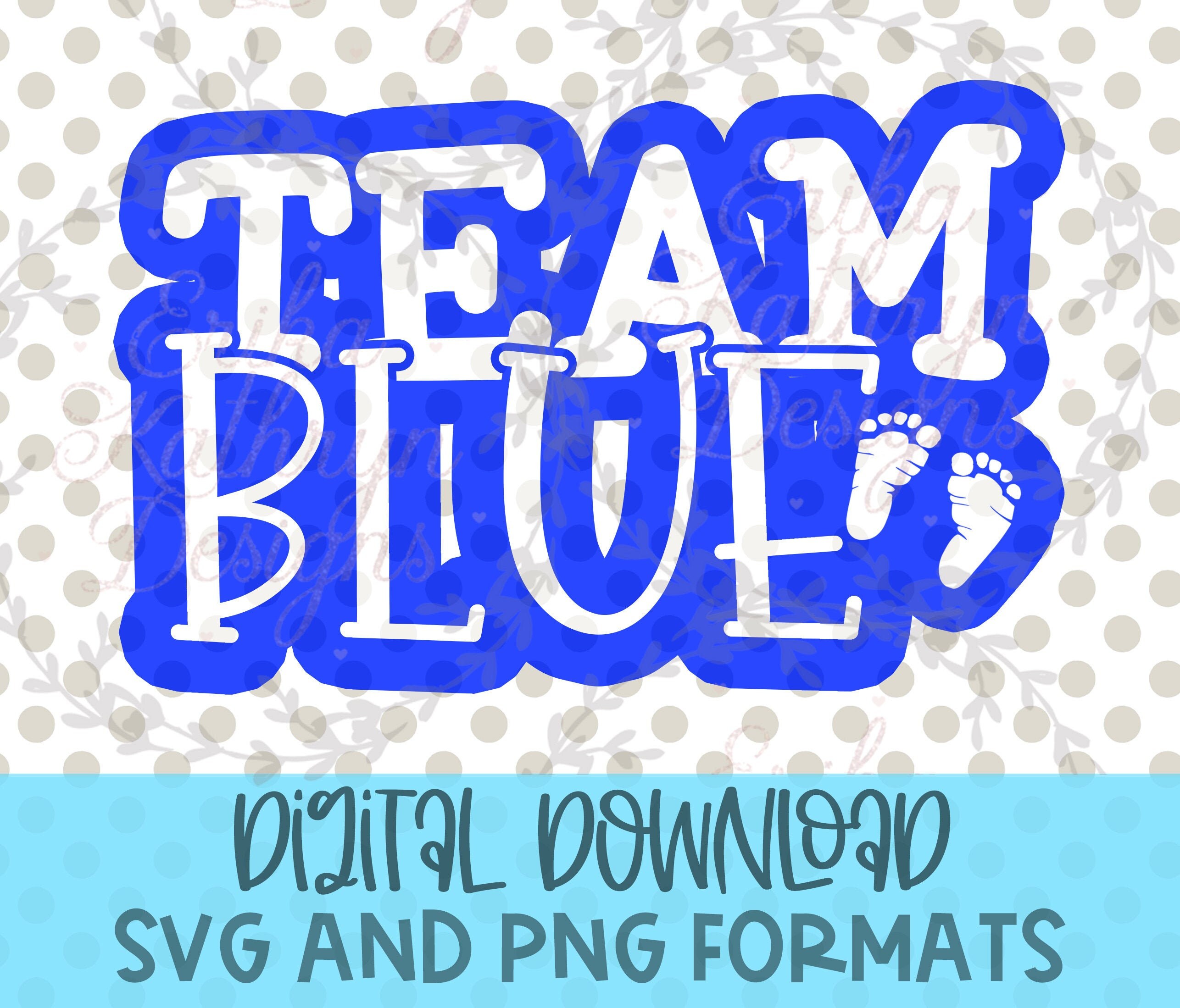 Team Blue SVG personal or commercial use fun design for | Etsy