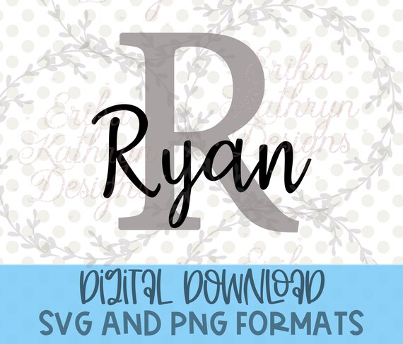 Art & Collectibles Digital First name monogram Custom baby name SVG png ...