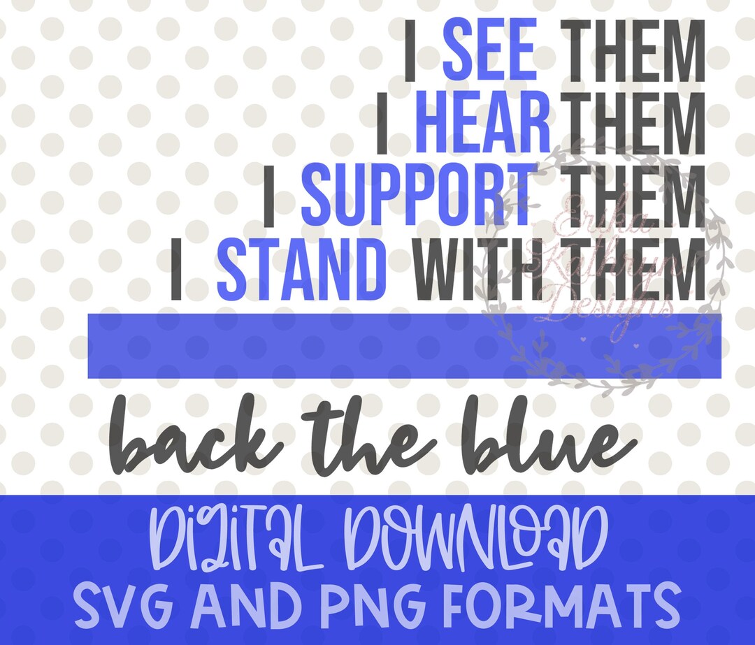 Back the Blue SVG | Support Law Enforcement - Etsy