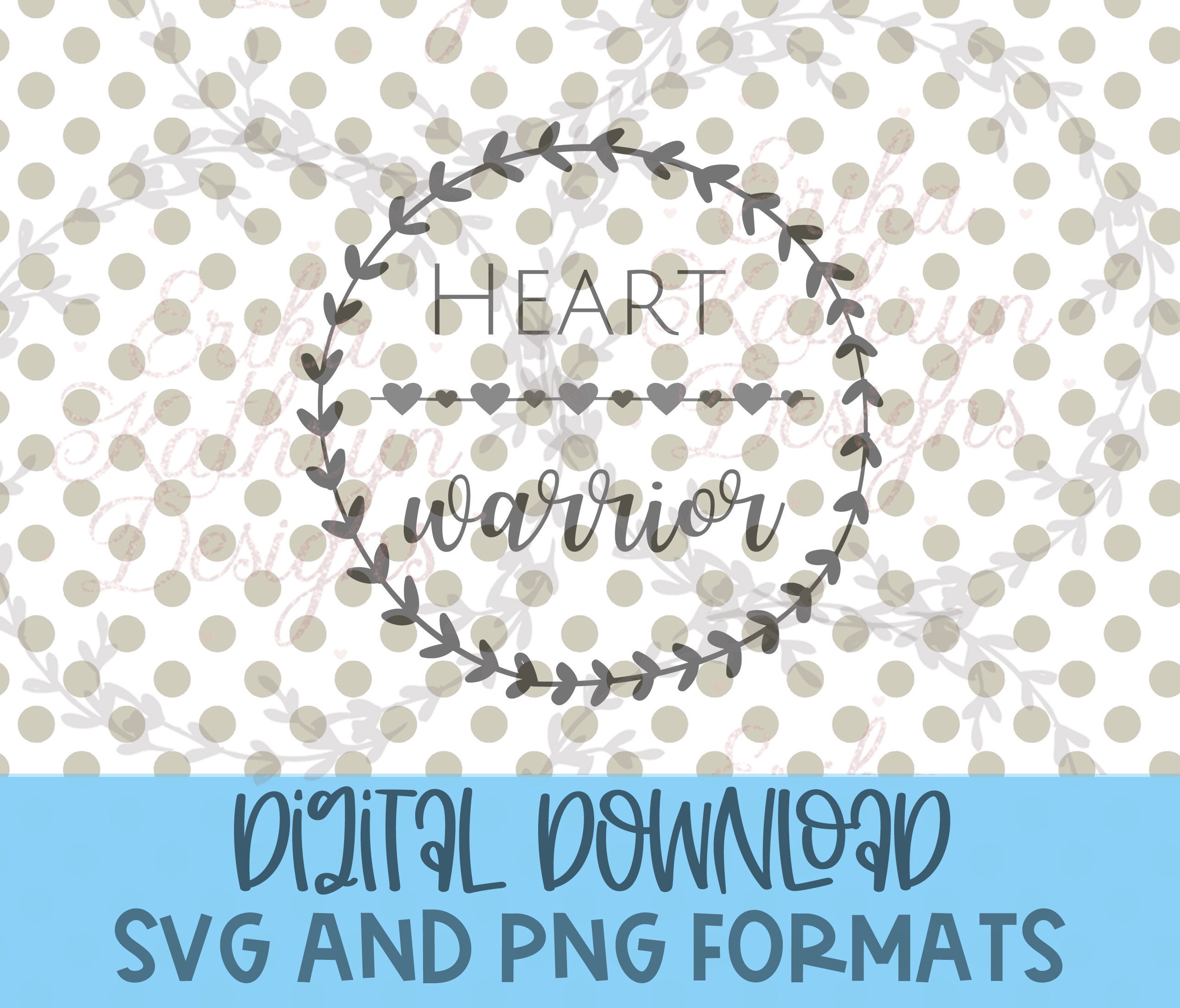 Heart Warrior SVG Design for Heart Surgery Survivors Etc | Etsy