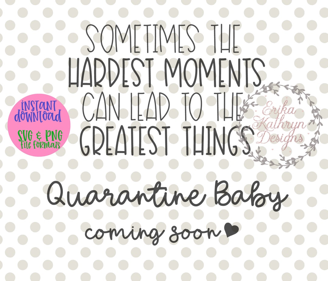 Quarantine Baby SVG Pregnancy Announcement - Etsy