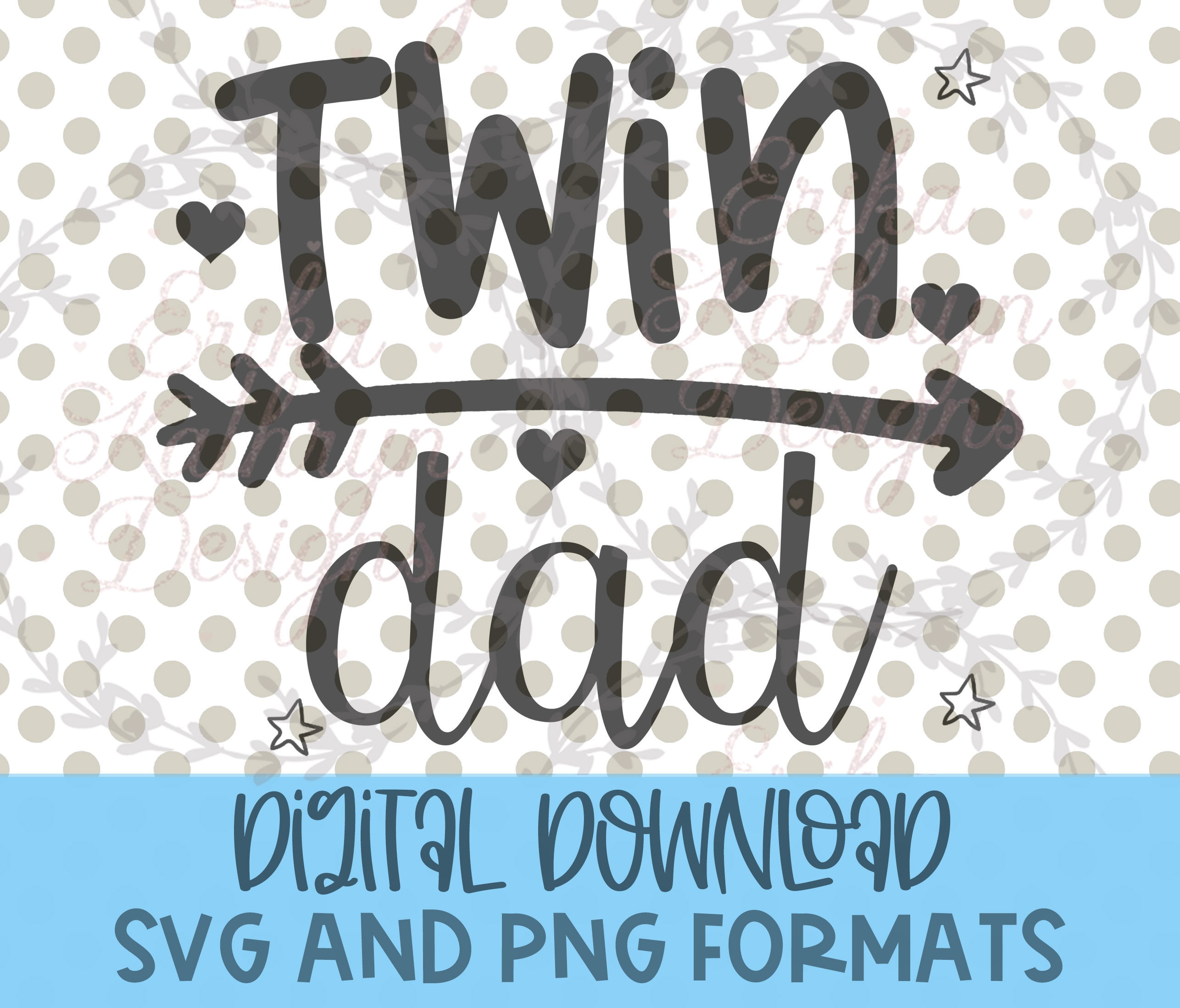 Twin Dad SVG personal and commercial use | Etsy