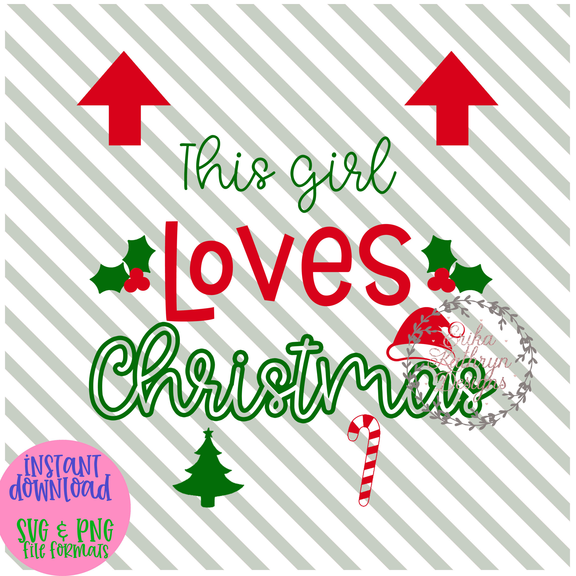 This girl loves Christmas SVG | Etsy