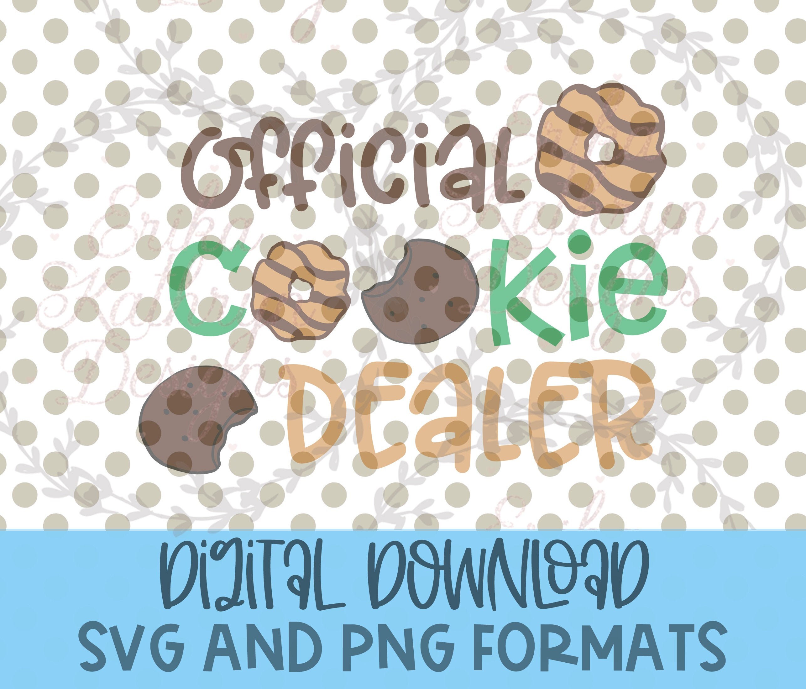 Official cookie dealer SVG fun design for girls cookie sales | Etsy