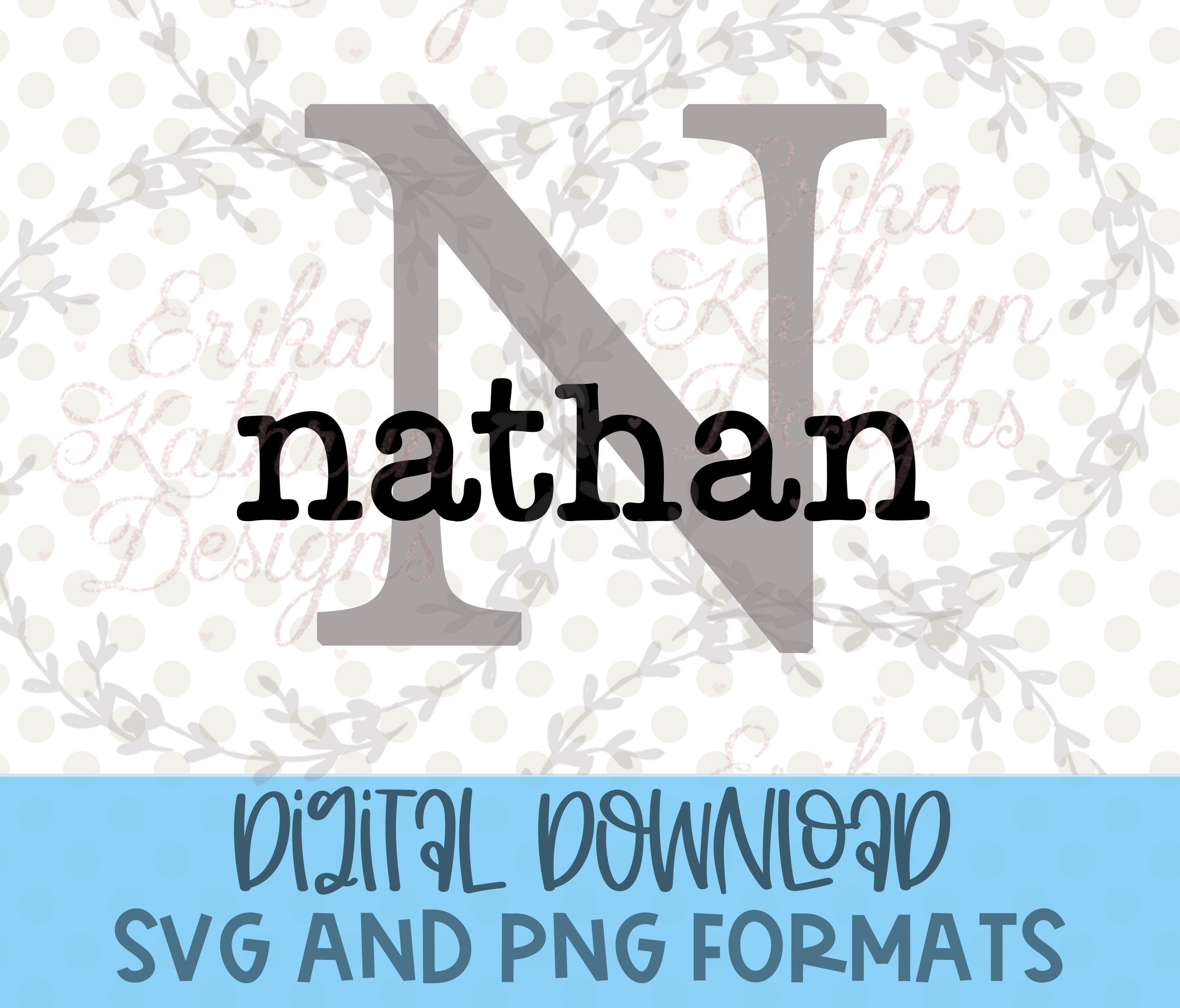 Art & Collectibles Digital First name monogram Custom baby name SVG png ...