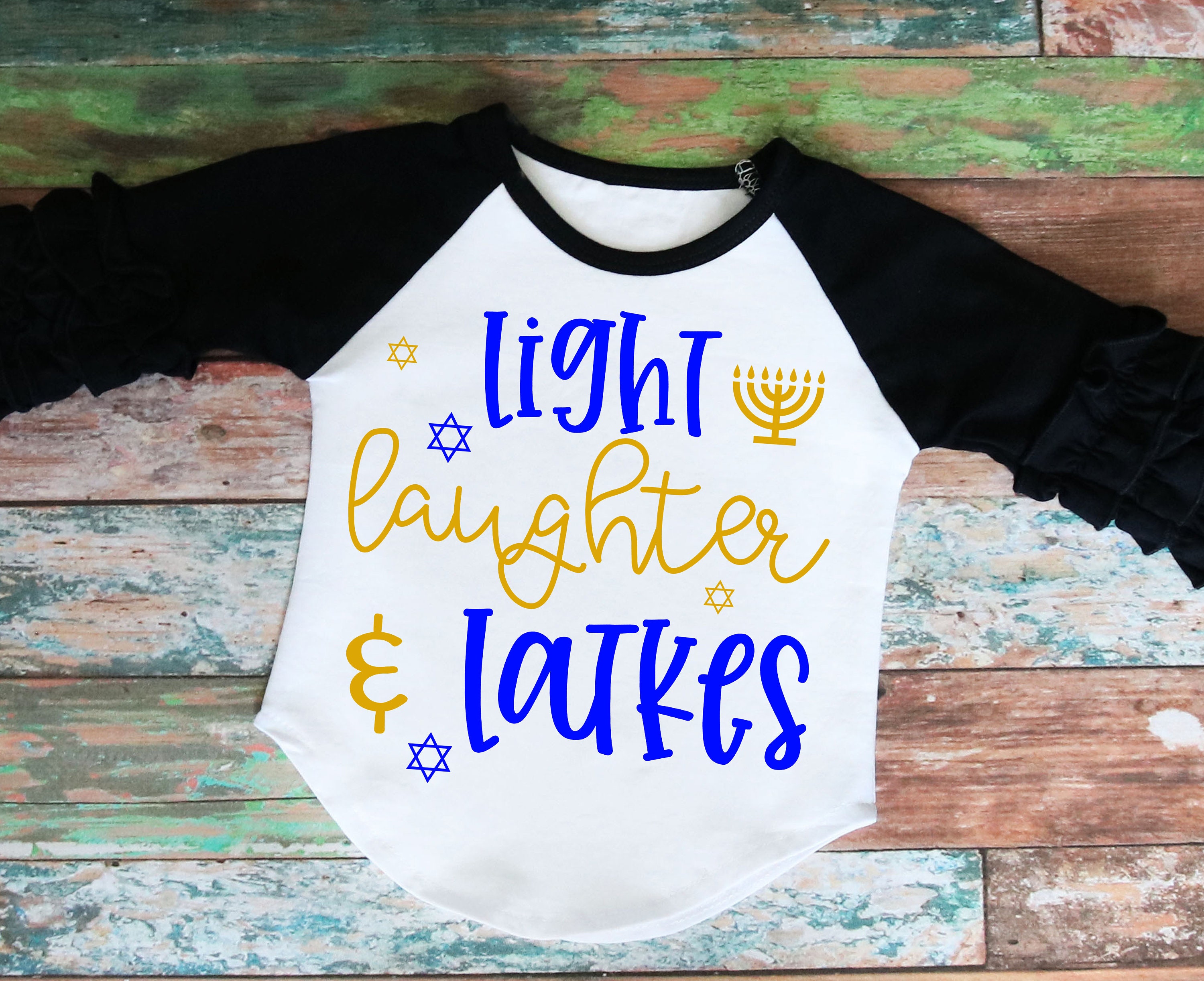 Light Laughter and Latkes SVG Fun Design for Hanukkah - Etsy