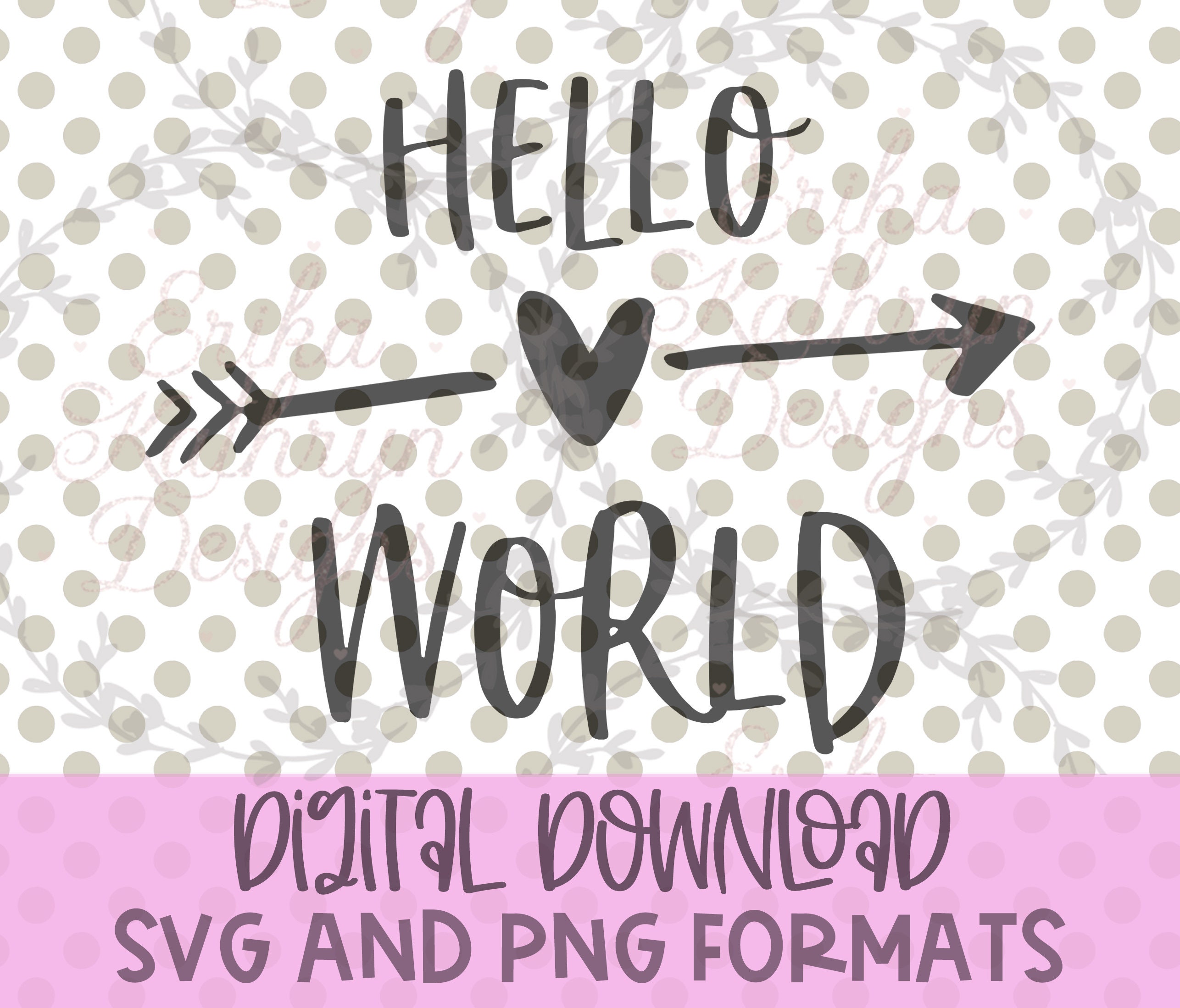 Hello World SVG Personal and Commercial Use Design for New | Etsy
