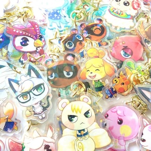 Animal Crossing Holographic Double Sided Acrylic Charms - Etsy
