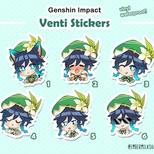 VENTI Stickers Genshin Impact - Etsy