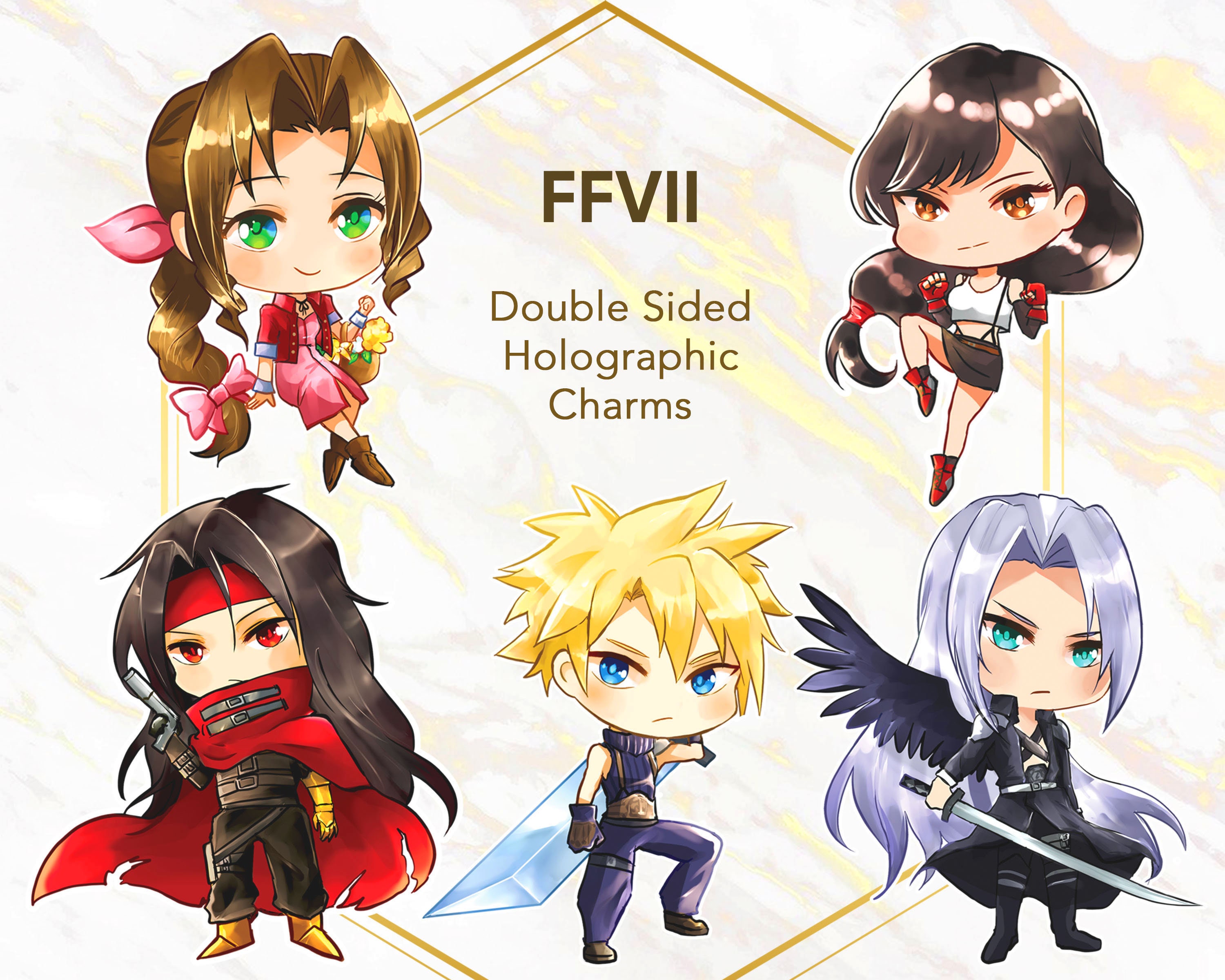 Final Fantasy VII Remake Holographic Acrylic Charms - Etsy
