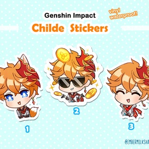 CHILDE Stickers Genshin Impact - Etsy