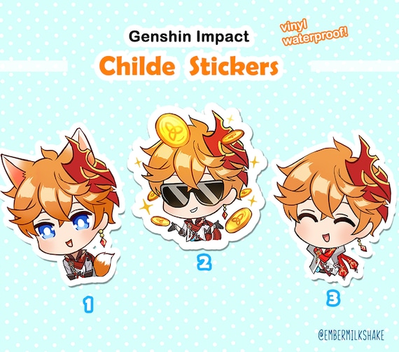 CHILDE Stickers Genshin Impact | Etsy