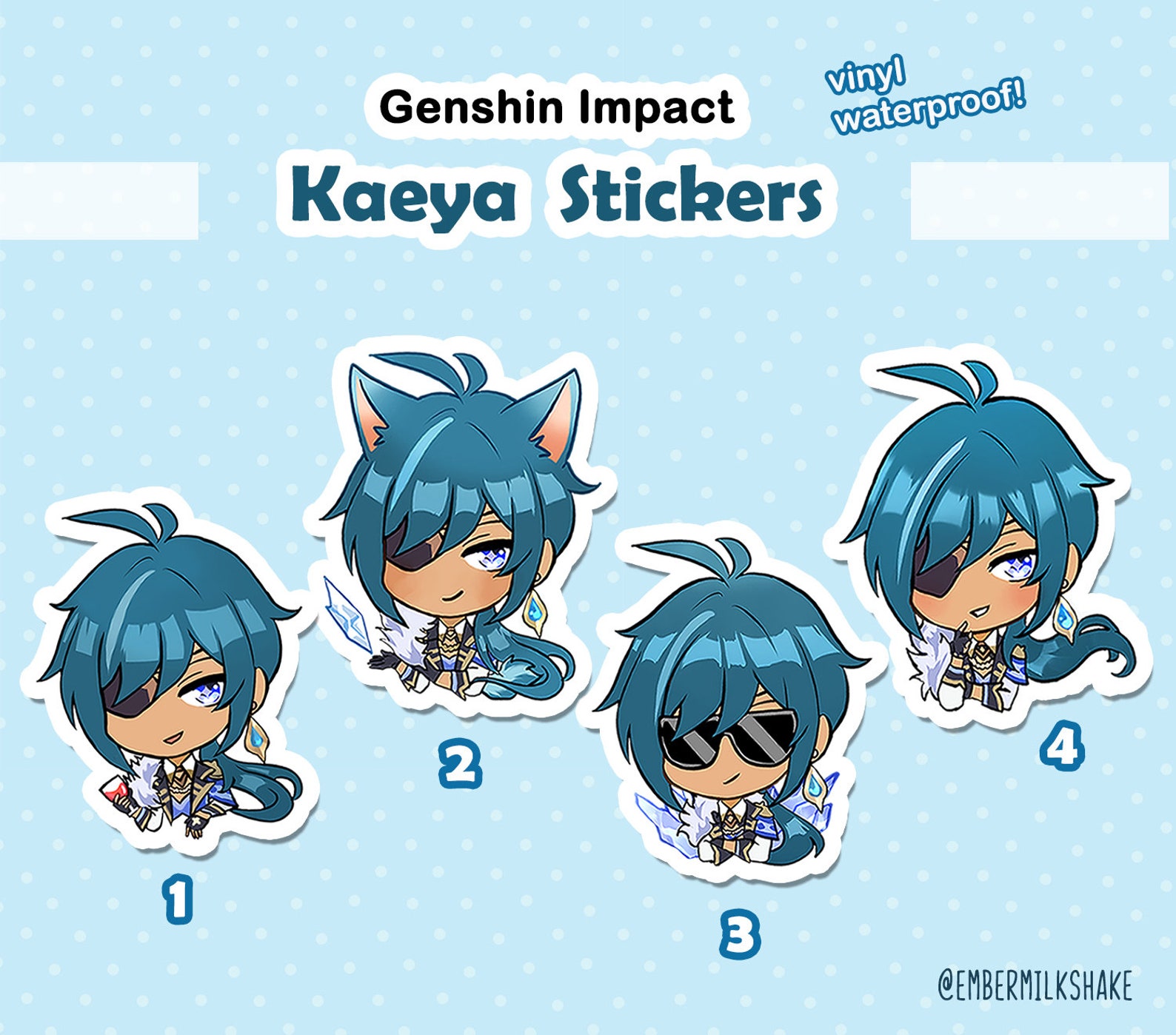 KAEYA Stickers Genshin Impact - Etsy Australia